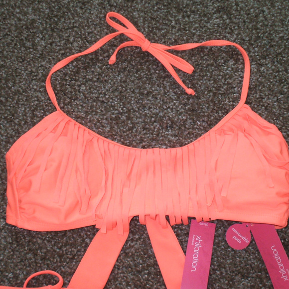 Xhilaration | Swim | New Neon Fringe Top 2 Piece Bikini | Poshmark